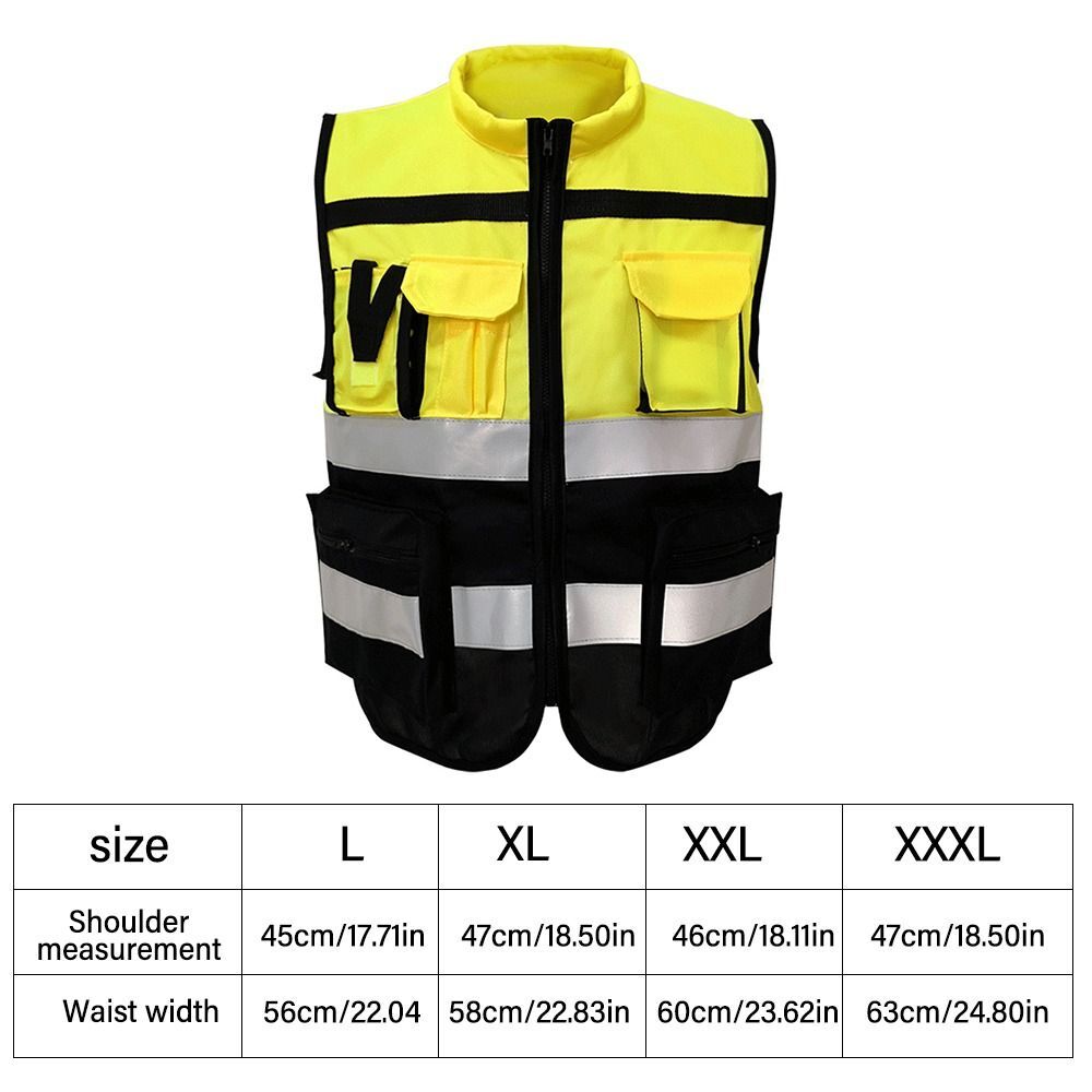 High Visibility Reflective Vest L-XXXXL Traffic Safe Clothing Outdoor ...