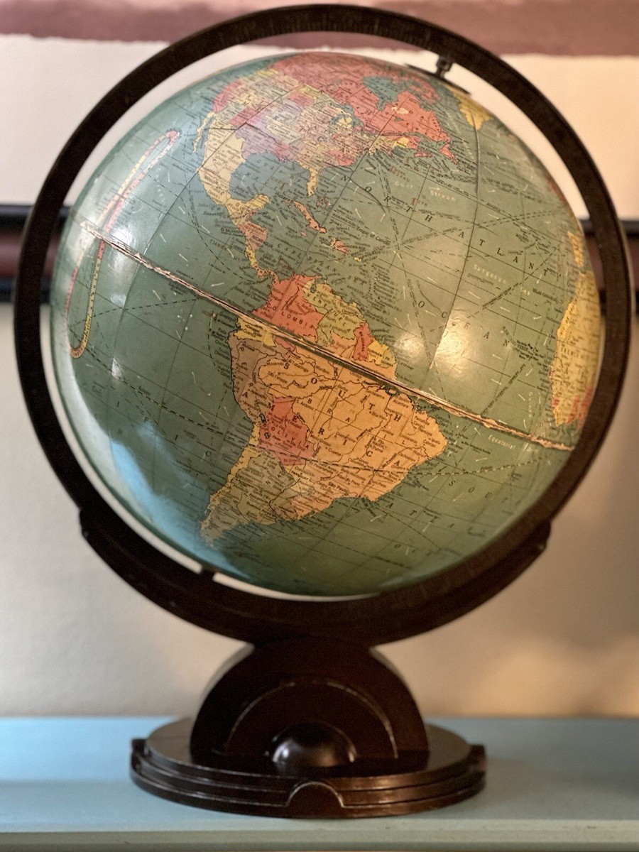 Replogle 1930 12 Terrestrial Globes Similar Items To Replogle