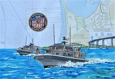 US Navy MSRON-3 art print three San Diego base Maritime Squadron ...