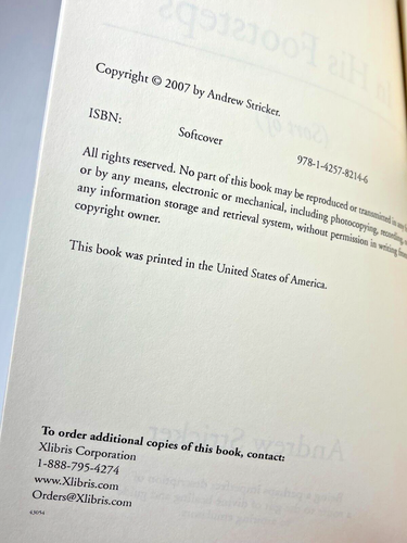 In His Footsteps by Andrew Stricker (2007, Trade Paperback) for sale ...