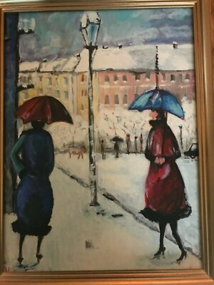 Kunst, Boris Pavlov Kopie #2, " Winter in der Stadt Grenoble " von 1979 ...