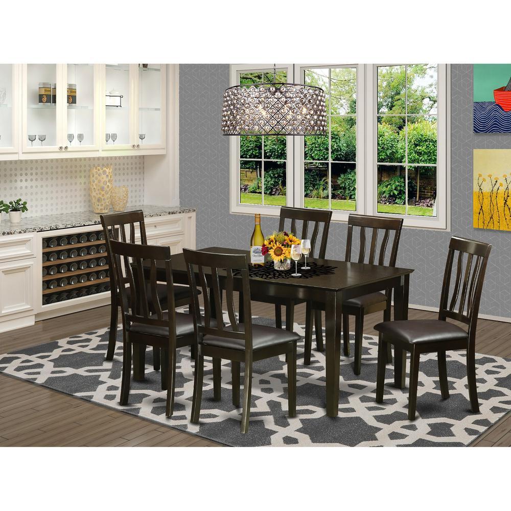 7 PC Dining room set for 6-Dining Table and 6 Dining Chairs | eBay