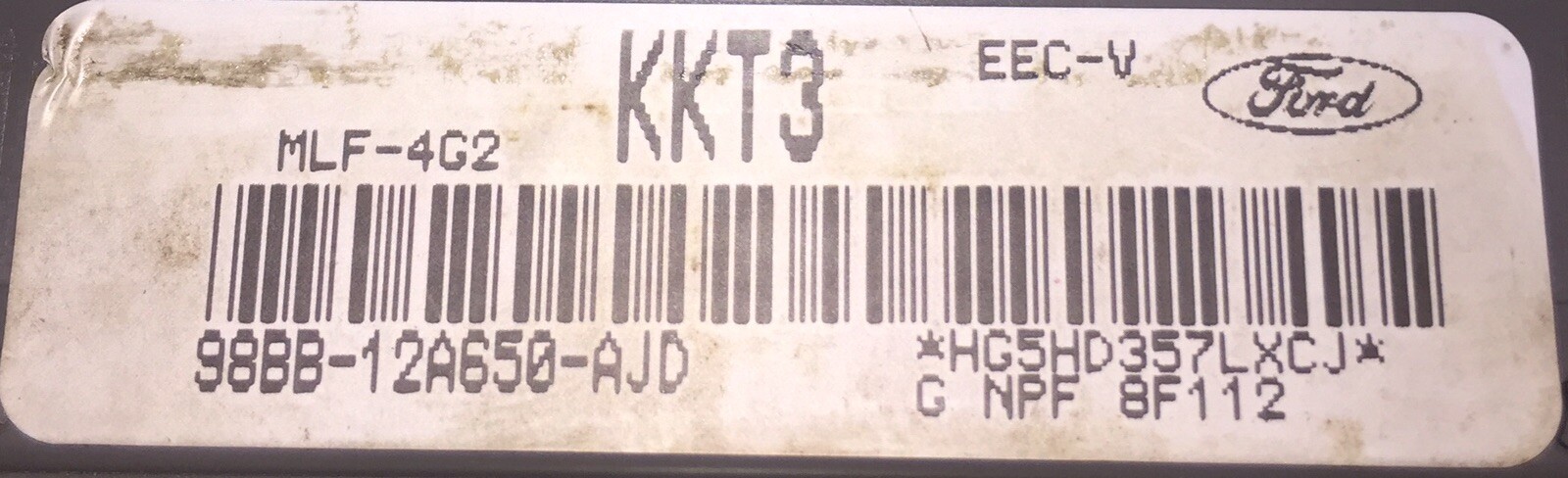 1998-1999 FORD CONTOUR MYSTIQUE 2.5L MT COMPUTER ECM PCM 98BB-12A650 ...