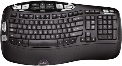 Logitech K350 Y-RBN90 Wireless Wave Ergonomic Keyboard - US - Black ...