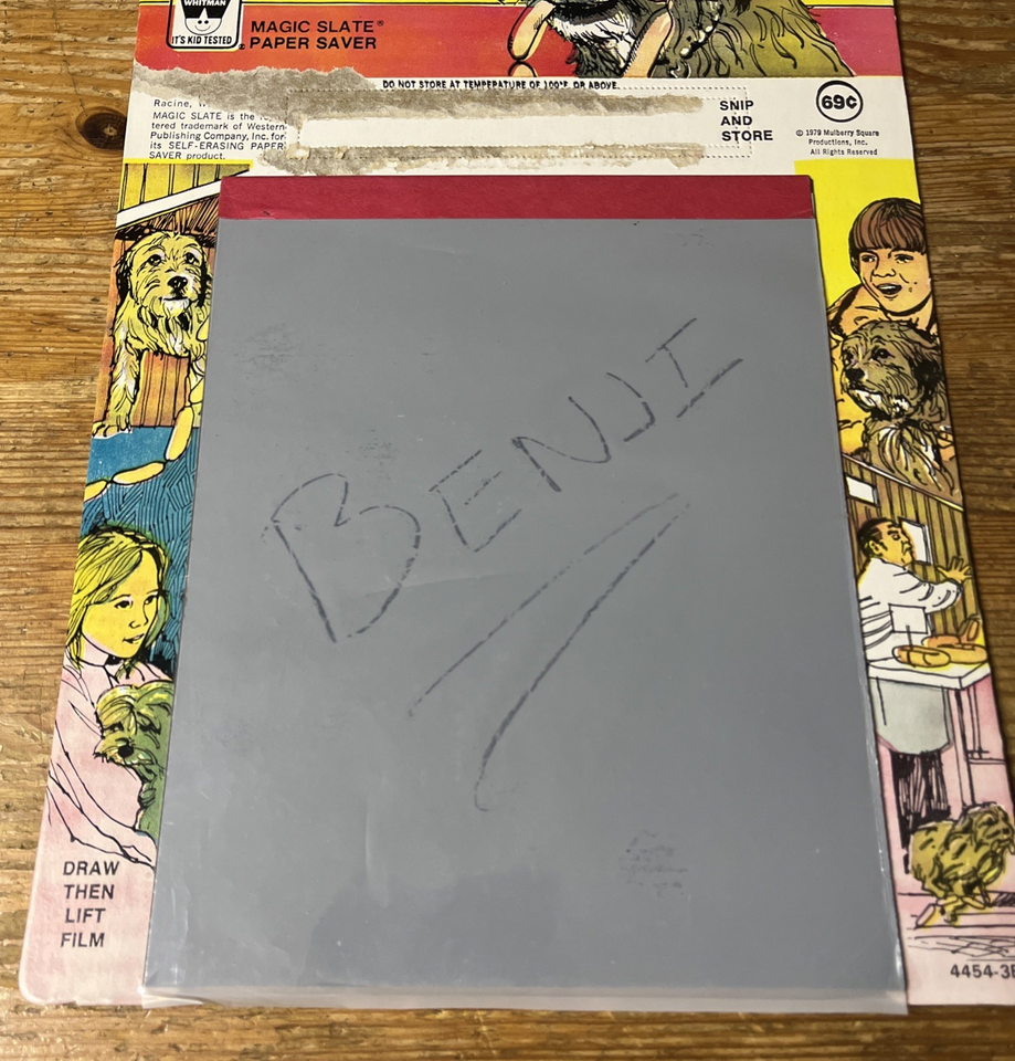 Benji Magic Slate Paper Saver Toy Vintage 1979 Toy Writing Drawing | eBay