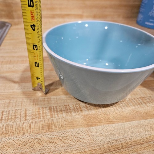 Room Essentials Target 2 Light Teal Blue with white trim Ceramic Bowls ...