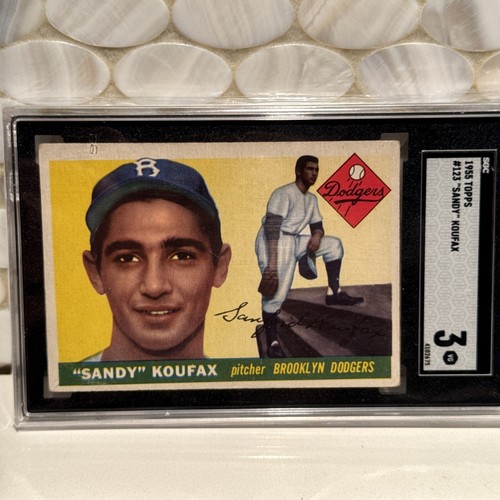 1955 Topps Sandy Koufax RC Rookie Card #123 SGC 3 VG HOF Brooklyn ...