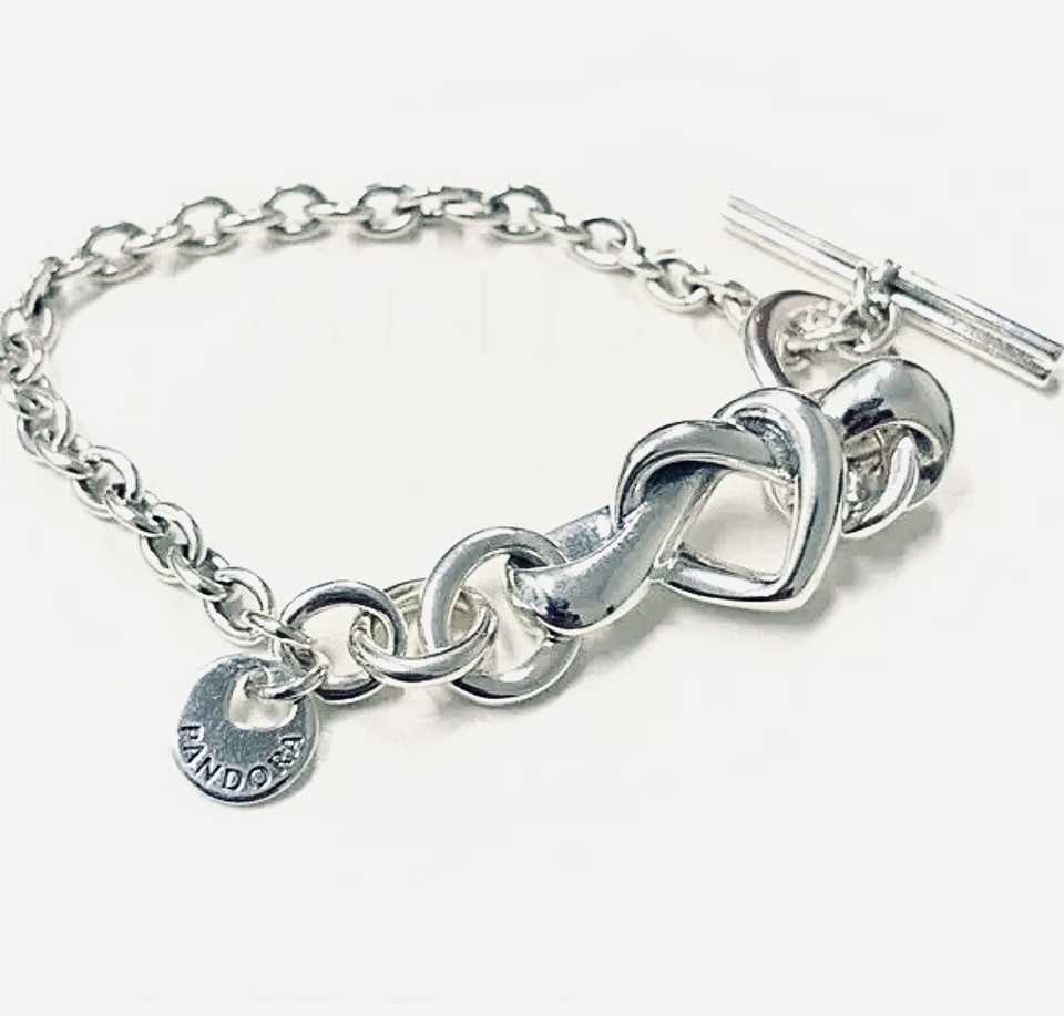 Authentic Pandora Knotted Heart Bracelet W/ Pandora Tag #598100 | eBay