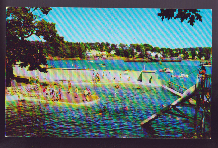 WEST BOOTHBAY HARBOR MAINE ME 1959 Surfside Swimming Pool Vintage ...