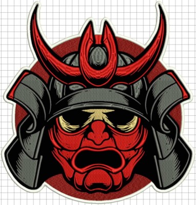 LARGE 27cm 11" Samurai Ronin Yakuza embroidered biker back patch - sew ...