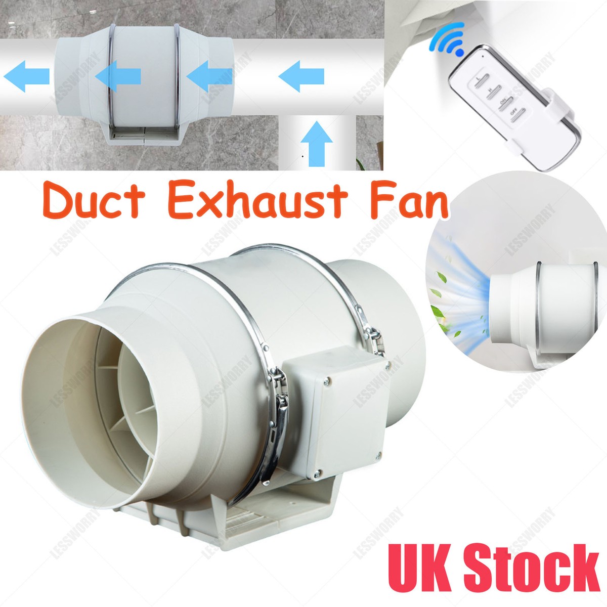 Inline Vent Fan INKBIRD Smart 6" Inline Duct Fan With Temperature