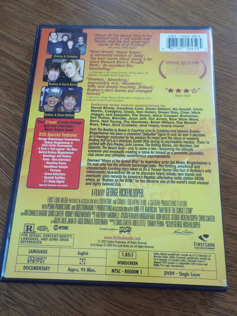 The Mayor of the Sunset Strip (DVD, 2004) - Excellent Condition ...