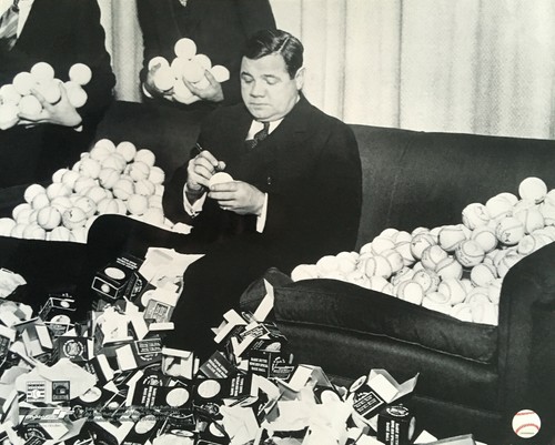 Babe Ruth NY Yankees 16x20 Signing Baseballs photo File Licensed HOF ...