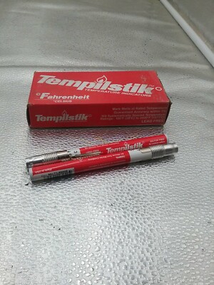 (2) Tempilstik 175 F degree temperature indicating welding crayon ...