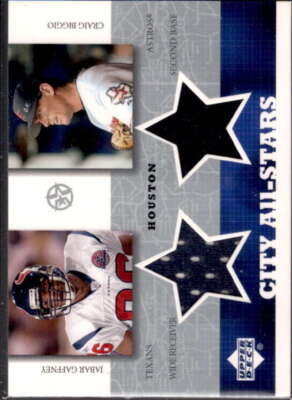 Jabbar Gaffney/Craig Biggio 2002 UD SuperStars City All-Stars Dual ...