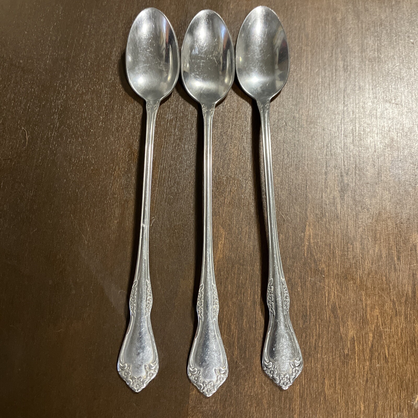Lot Of 3 Oneida LTD Wm A. Rogers MANSFIELD Deluxe Stainless Iced Tea ...