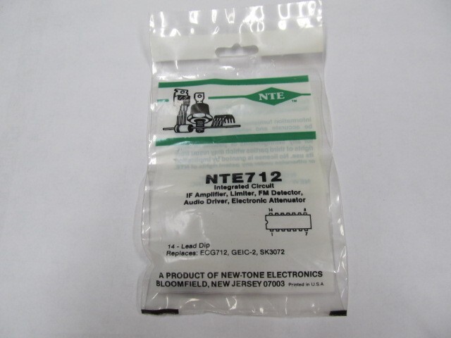 NTE712 Replaces ECG712, SK3072, GEIC-2, 14 DIP IC IF amp, Limiter, FM Detector | eBay