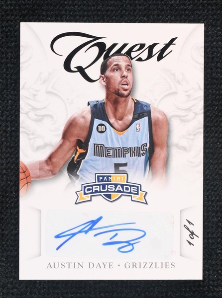 2012-13 Panini Crusade - Quest Autographs Black #81 Austin Daye /1 (AU ...