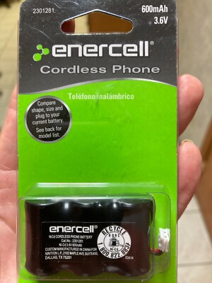 Enercell Cordless Phone Battery GE 2301281 Ni-Cd 600mAh 3.6V ge2-591ge1 ...