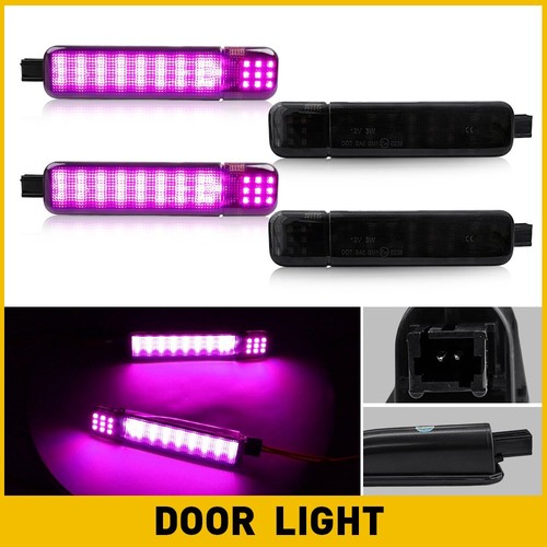 4X Led Interior Door Panel Lights Courtesy Light Purple Fit Chevy GMC ...