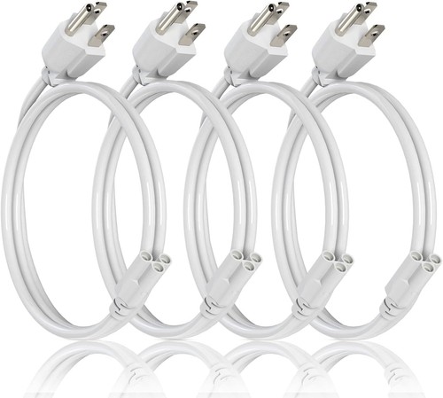 T8/T5 2FT Integrated LED Tube Light Fixture AC Power Cord Cable with 3 ...