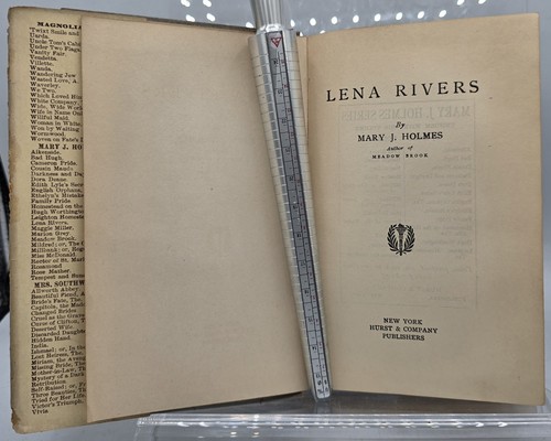 Lena Rivers 1856 By Mary J. Holmes Novel Hurst & Company Publishers New ...