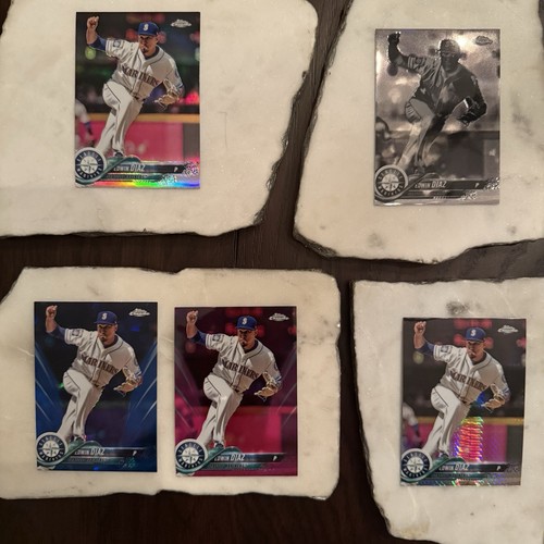 2018 Topps Chrome Edwin Diaz #155 5 Card Refractor Lot Sepia Pink ...