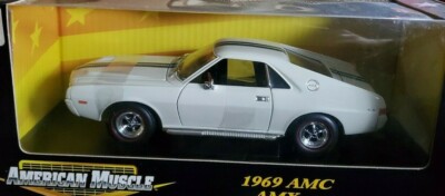 1/18, 1969 AMC AMX ,white blue stripes | eBay