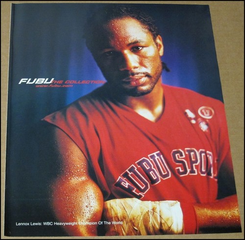1999 Lennox Lewis FUBU Print Ad Advertisement Page Vintage WBC Boxing ...