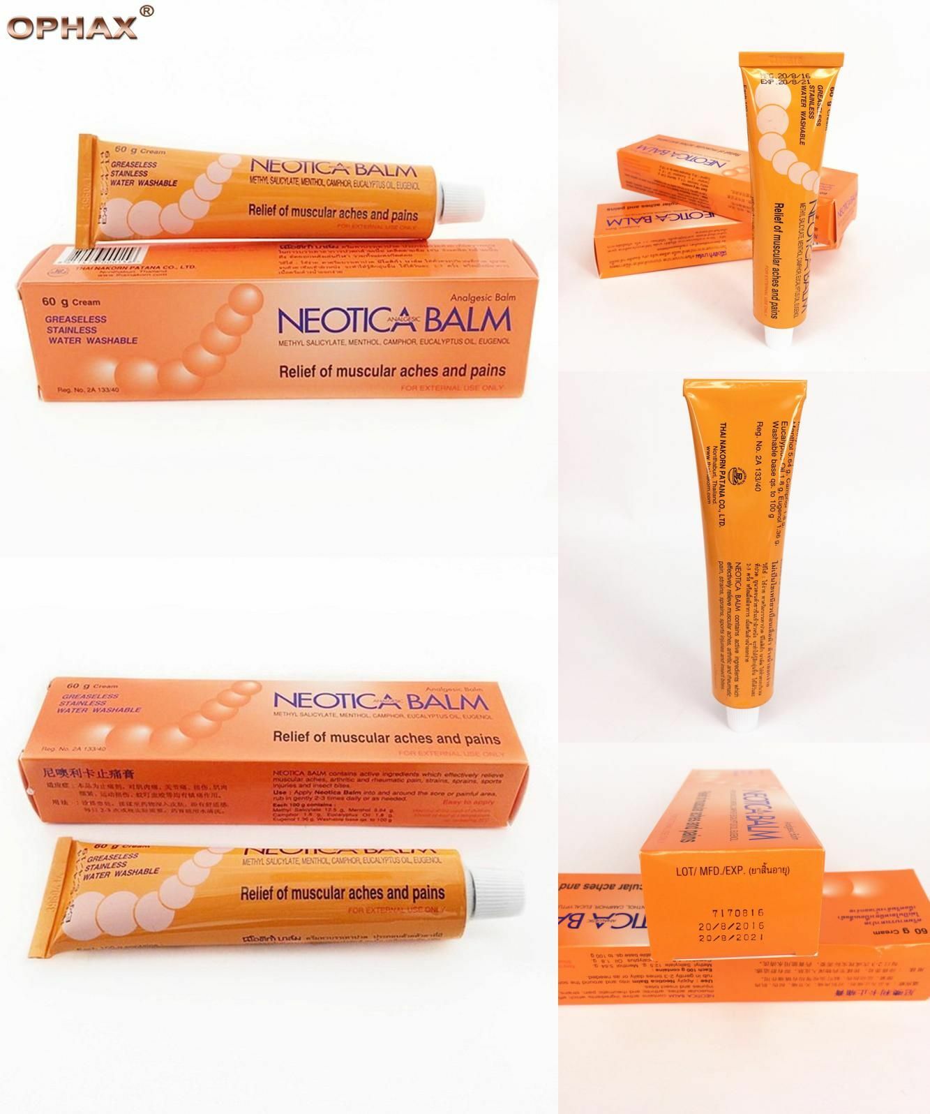 NEOTICA BALM Analgesic Cream Relief Muscular Aches Pains Massage Sports ...