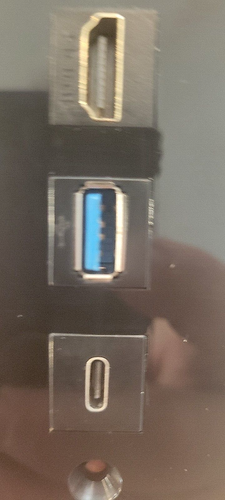 Black 3Ports HDMI USB3.0 & USB-C Keystone Wall Plate Modular Faceplate ...