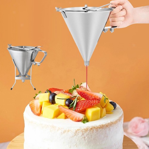Stainless Steel Funnel Dispenser with Stand for Bakery | eBay Australia