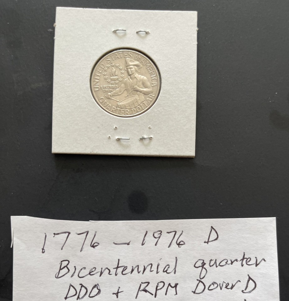 Bicentennial Quarter 1776-1976 DDO + RPM Error D over D In Excellent ...