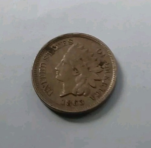 1863 Indian Head 1¢ Cent Penny Copper Nickel Extra Fine Spots- Free ...