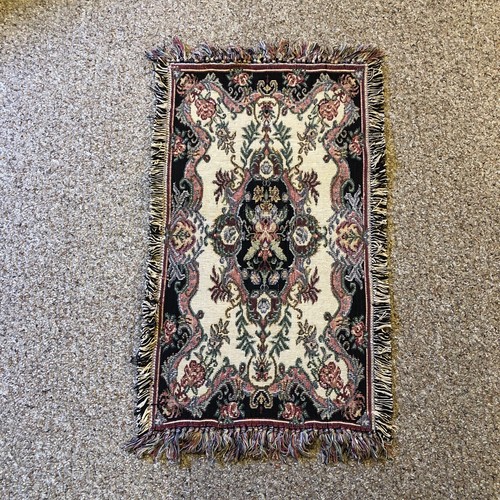 Vintage Woven Indian Rug 22”x40” Grand Millennial 1980s Granny Core ...