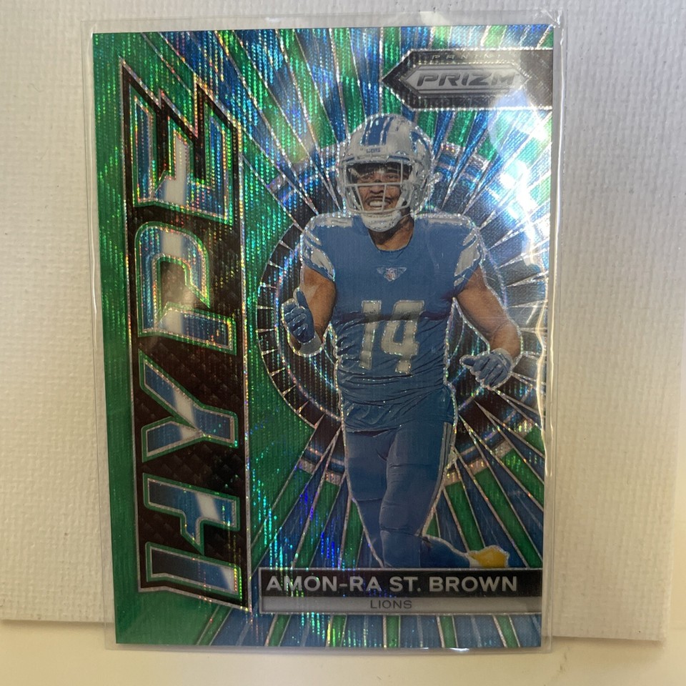 2023 Panini Prizm Amon-Ra St. Brown Green Prizm Hype Insert Detroit ...