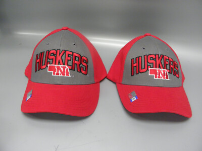 LOT OF 2 NEBRASKA HUSKERS CAP HATS 100% COTTON EMBROIDERED LOGO NEW | eBay