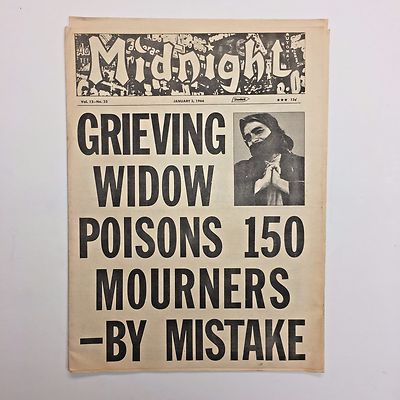 Midnight Magazine Tabloid Newspaper 1966 Widow Poison Santa Criminal ...