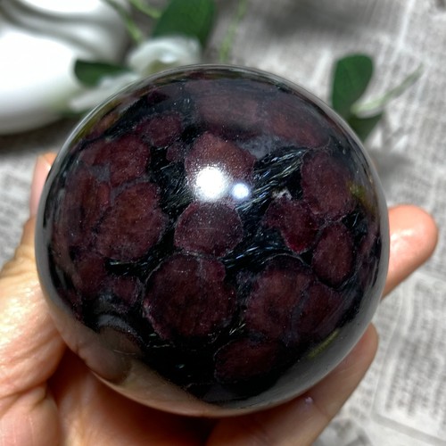 494G Natural Red Garnet sphere Quartz Crystal Ball Energy Healing | eBay UK