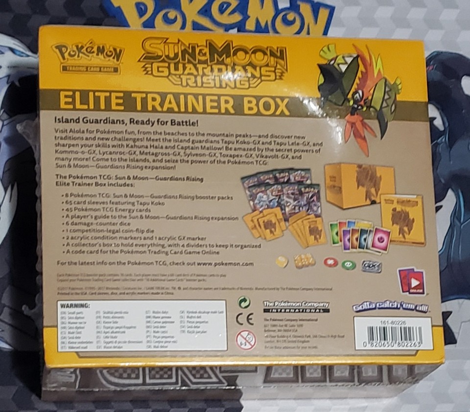 Pokemon Sun & Moon Guardians Rising Elite Trainer Box ETB Factory ...