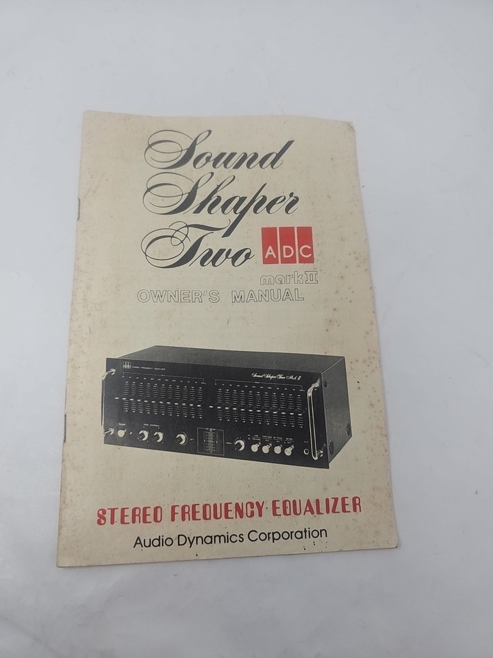 ADC SS-2 MARK II Stereo 12-Band Equalizer Sound Shaper Two Manual &Box ...