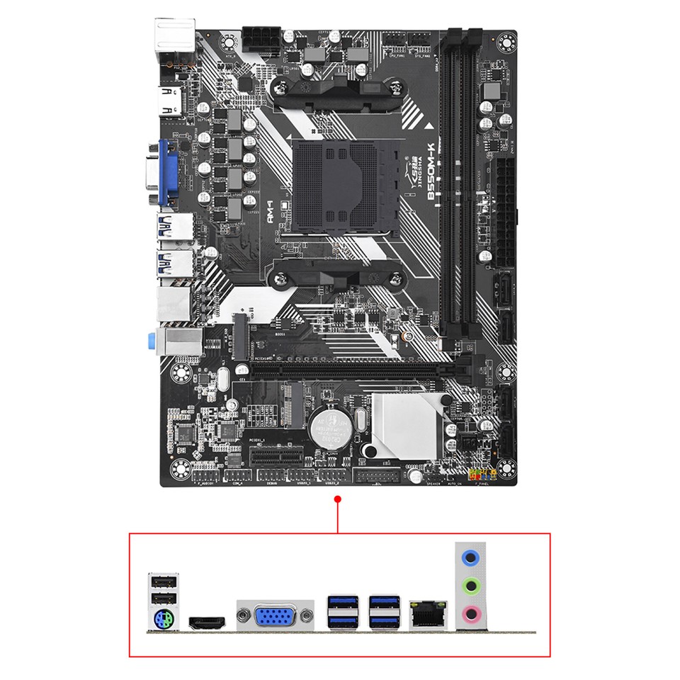 B550M-K Computer Motherboard AM4 protocol M.2 Hard Drive Supports Ryzen ...
