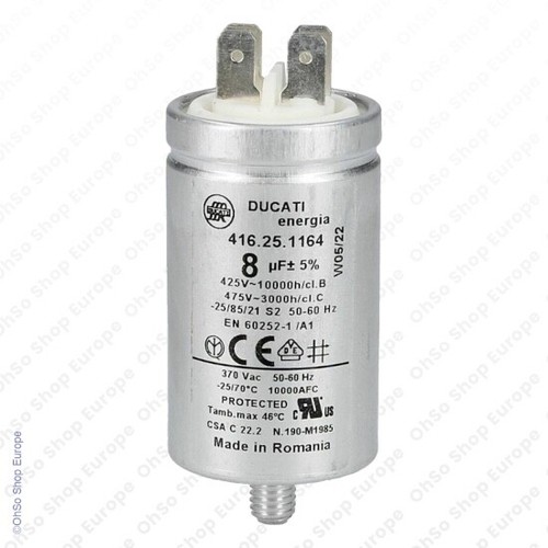 8uF Capacitor Tumble Dryer Start/Run 8 MFD Ducati | eBay Australia