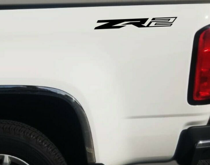 ZR2 Decals Chevy Colorado Bedside Truck Sticker, contour cut (set ...