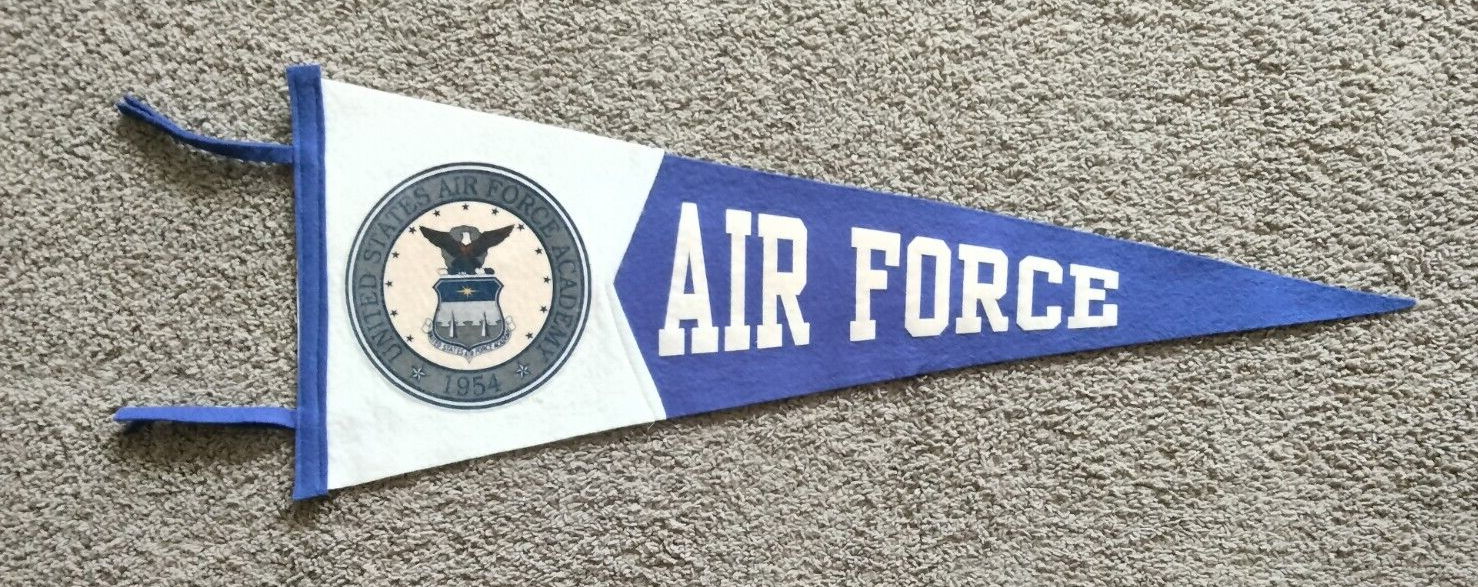 AIR FORCE Felt Pennant Vintage 1954 Full Size 30 1/2" x 12" | eBay