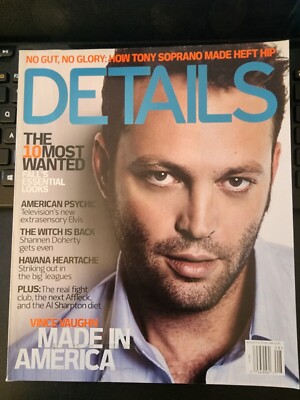 Details Magazine August 2001 Vince Vaughn, Shannen Doherty No Label B38 ...