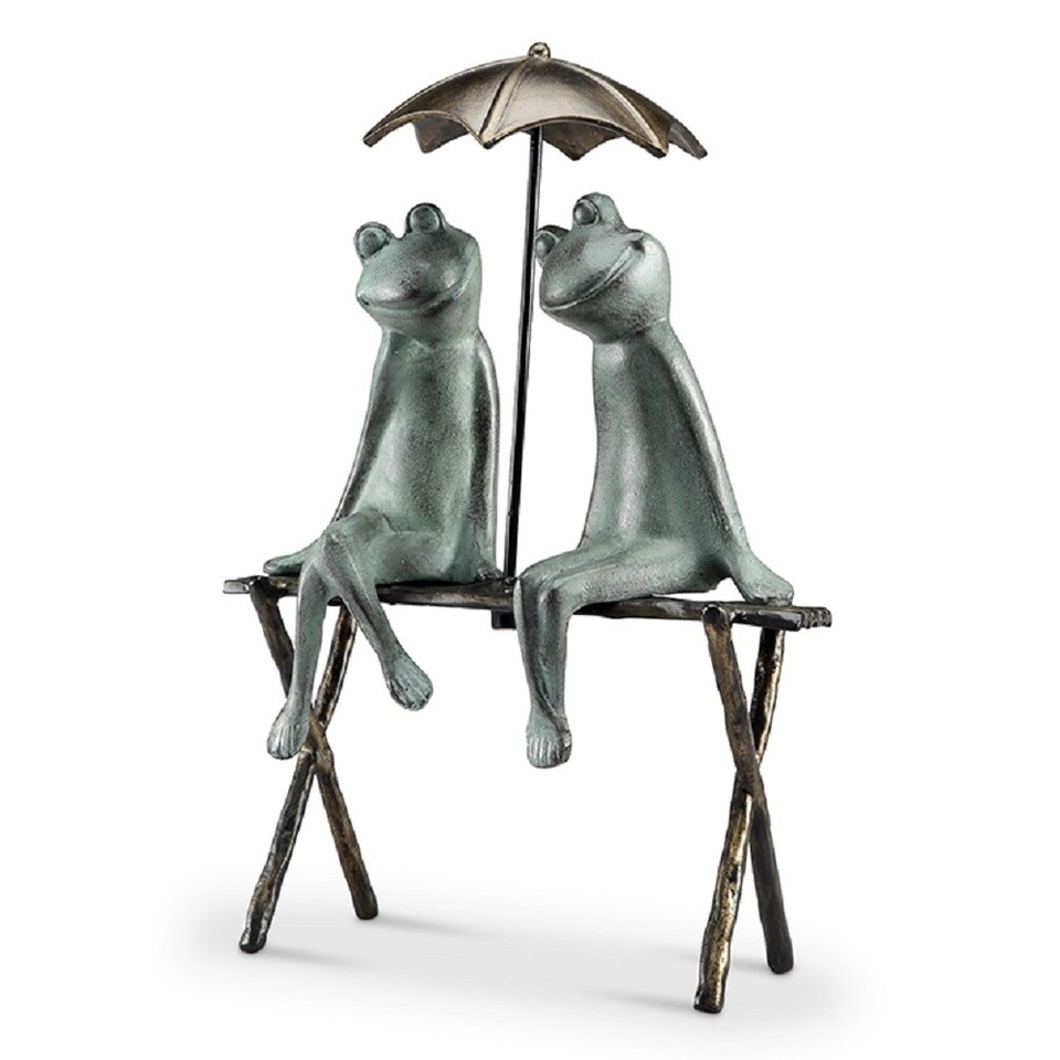 Frog Lovers Garden Sculpture Frogs On Bench Statue Whimsical ~ SPI Home ...