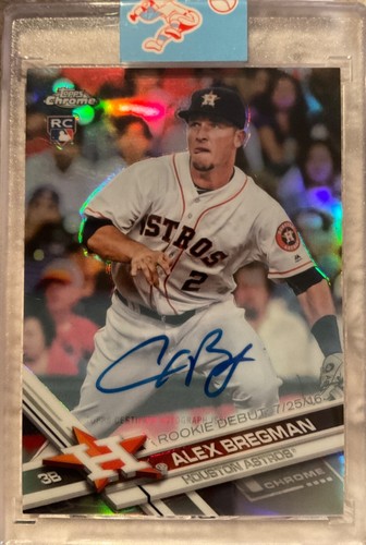 2017 TOPPS CHROME ALEX BREGMAN ROOKIE ON CARD AUTO REFRACTOR #HMT60 | eBay