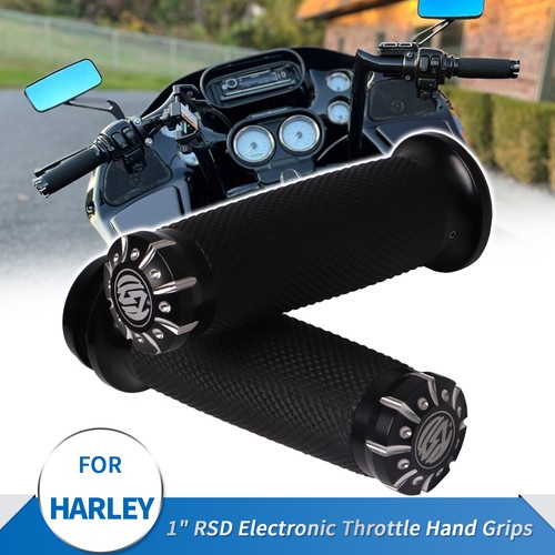 1" Black RSD Electronic Throttle Hand Grip For Harley Fat Bob Boy Road ...