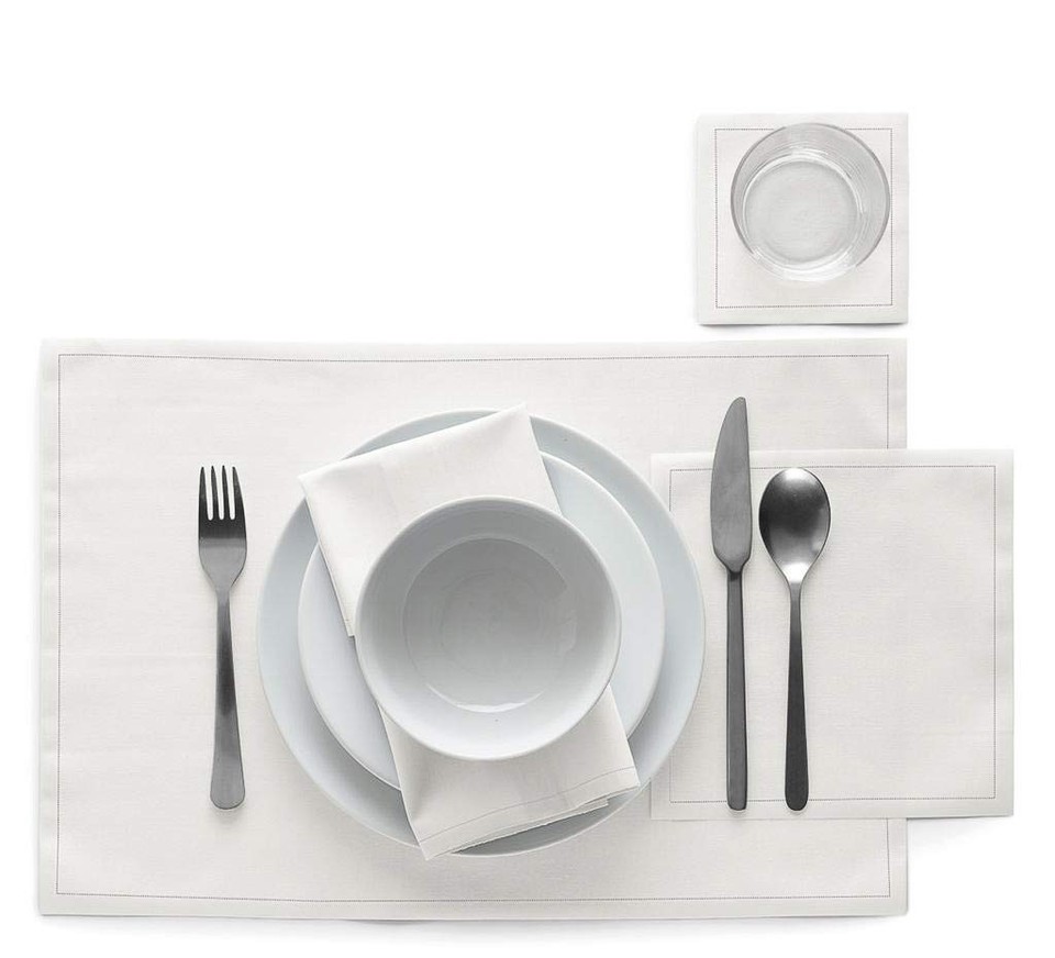 25 Unit Roll 8x8 in Cotton Cream Cloth Napkins, Washable, Reusable ...